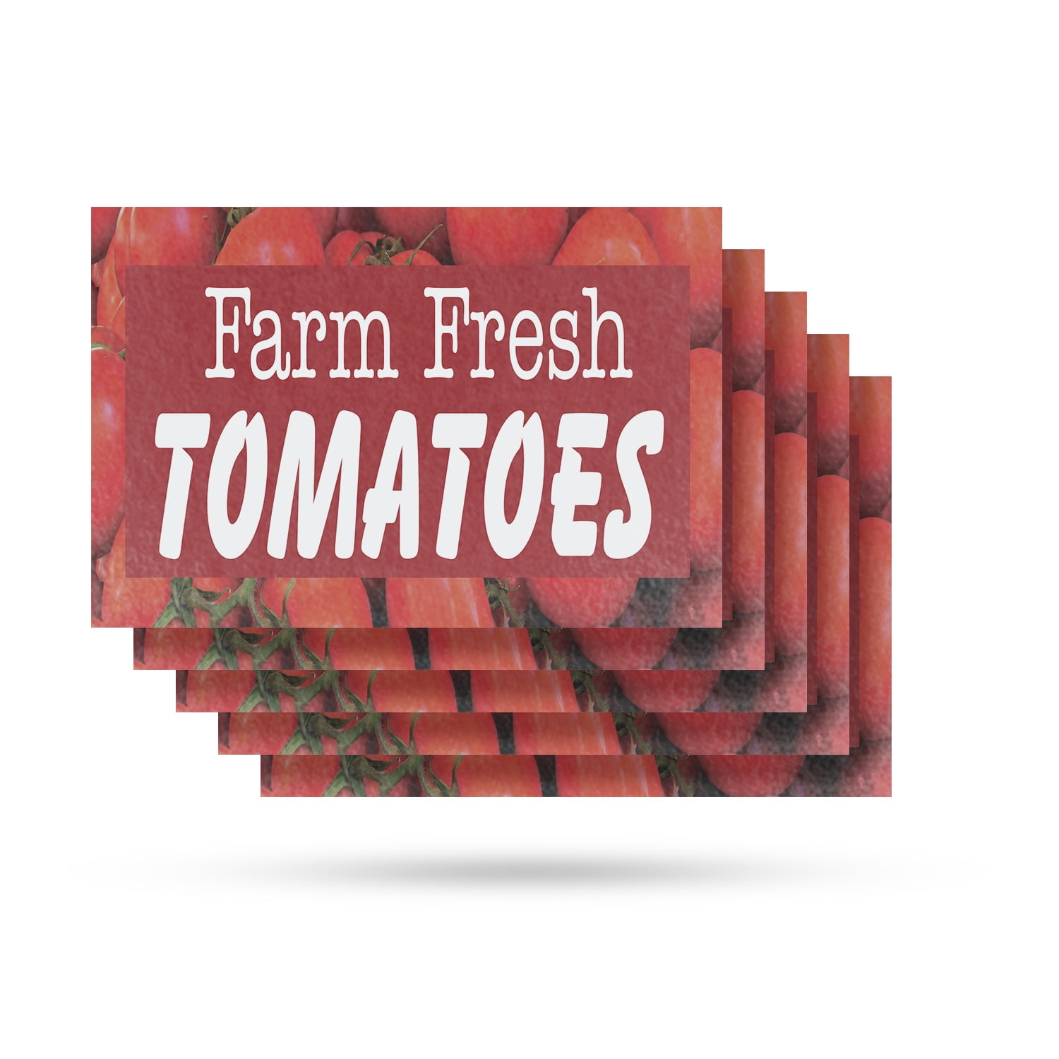 Farm Fresh Tomatoes Vinyl Decal 5 Pack of 18 Inch x 24 Inch ...