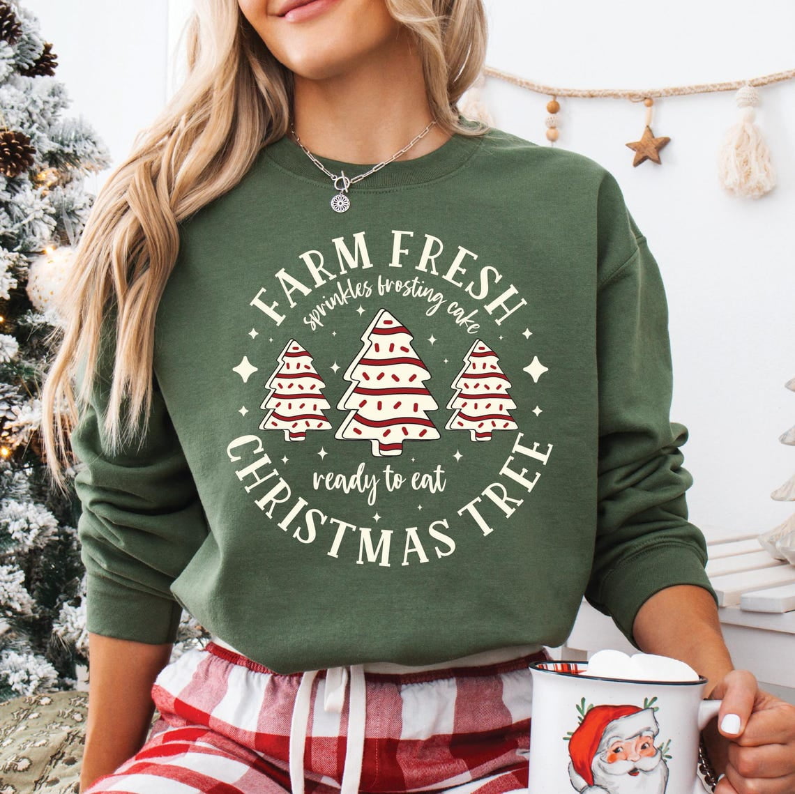 Farm Fresh Tree Shirt: Women's Crewneck Sweatshirt All Size S-5XL ...