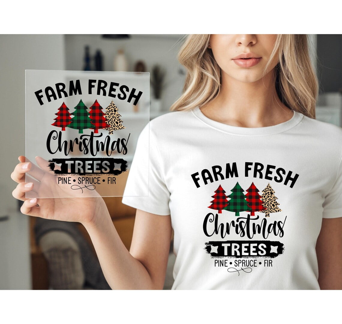 Farm Fresh Trees DTF Transfer, Pine Spruce Fir, Trees Dtf transfer ...
