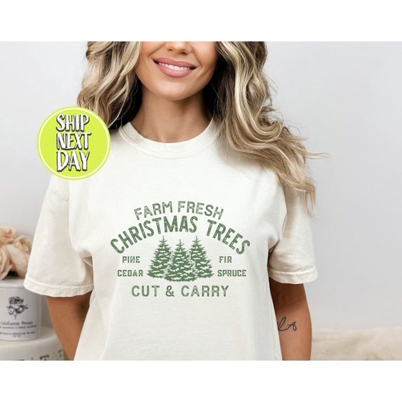 Farm Fresh Trees Tee: Pine Spruce Fir Shirt, Ideas, Shirt -CC27 ...