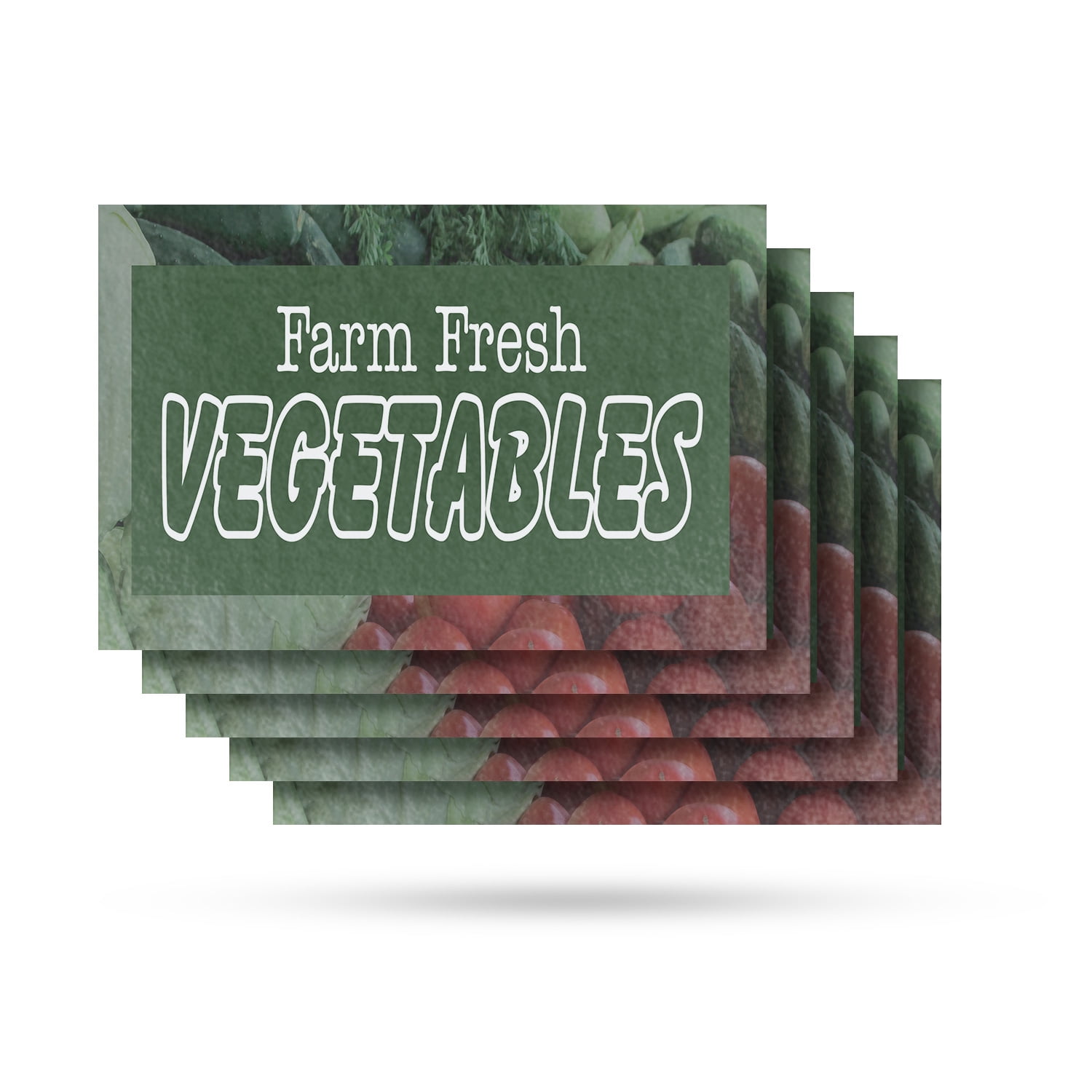 Farm Fresh Vegetables Vinyl Decal 5 Pack of 24 Inch x 36 Inch ...