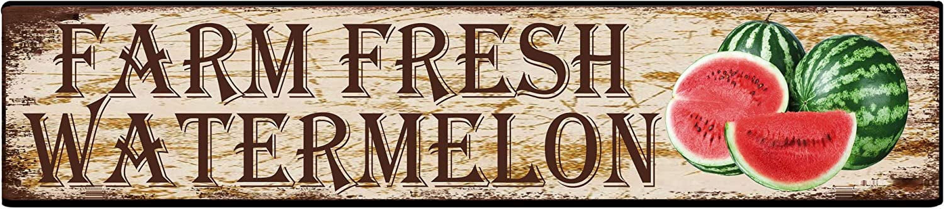 Farm Fresh Watermelon Locally Grown Sign Aluminum Metal Plaque Rustic ...
