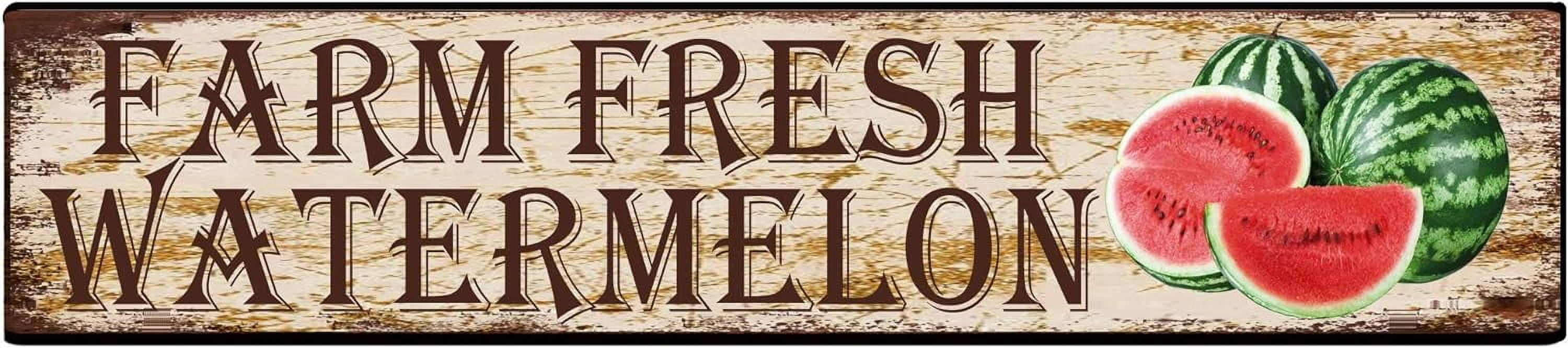 Farm Fresh Watermelon Locally Grown Vintage Signs Rectangular Tin Sign ...