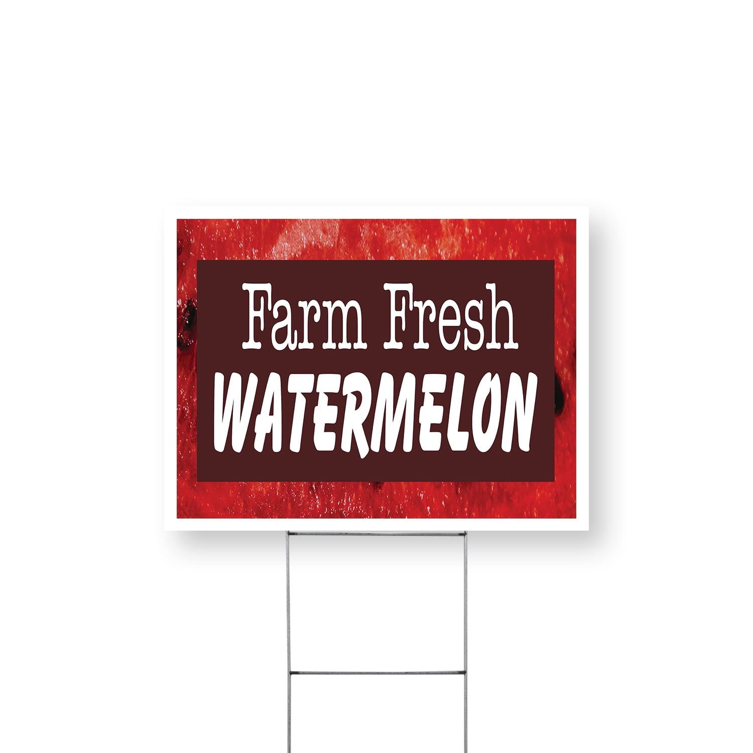 Farm Fresh Watermelon Yard Sign 18 Inch x 24 Inch Double Sided ...