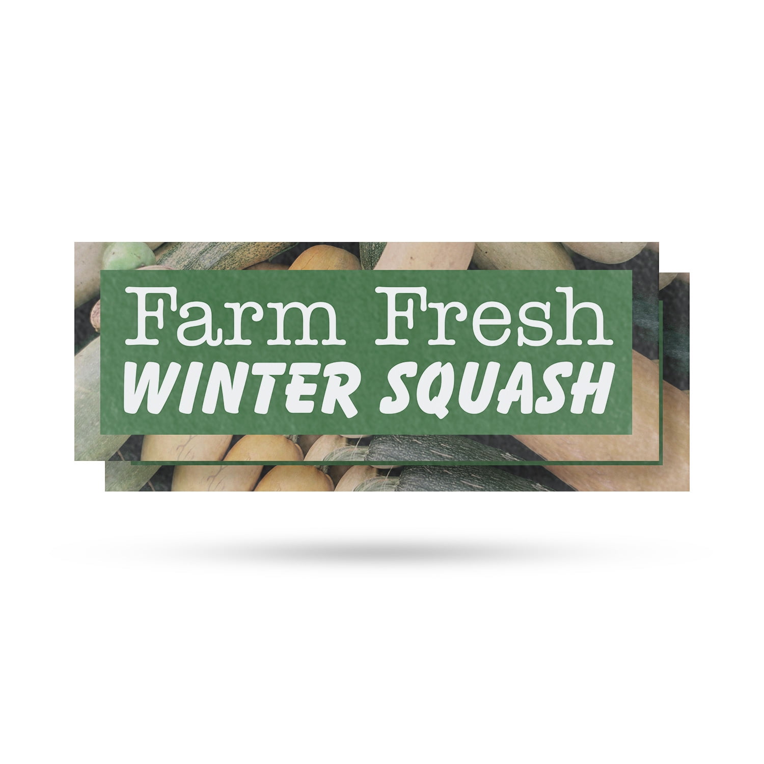 Farm Fresh Winter Squash Vinyl Decal 2 Pack of 12 Inch x 5 Inch ...