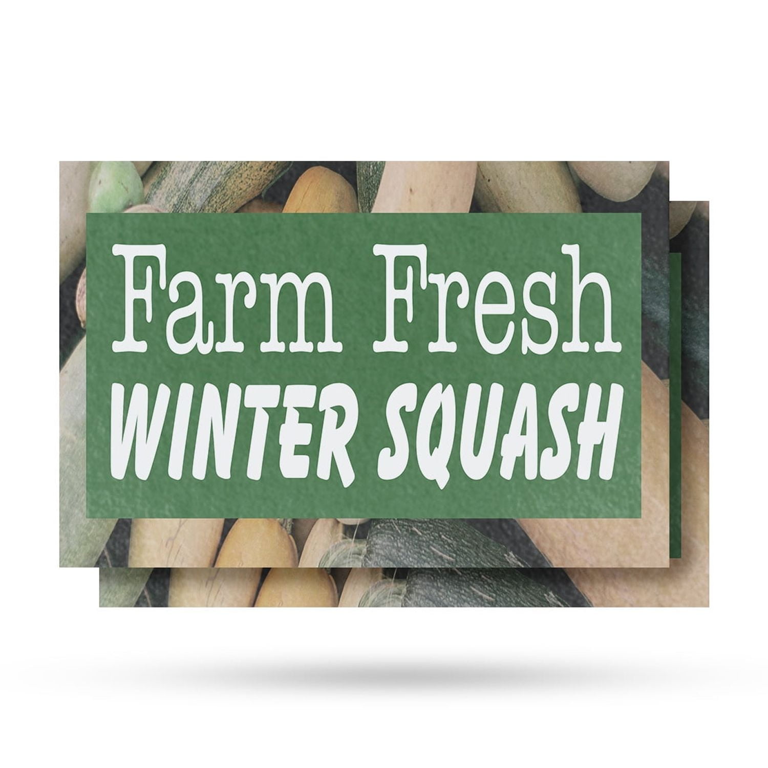 Farm Fresh Winter Squash Vinyl Decal 2 Pack of 24 Inch x 36 Inch Weatherproof Heavy-Duty ...