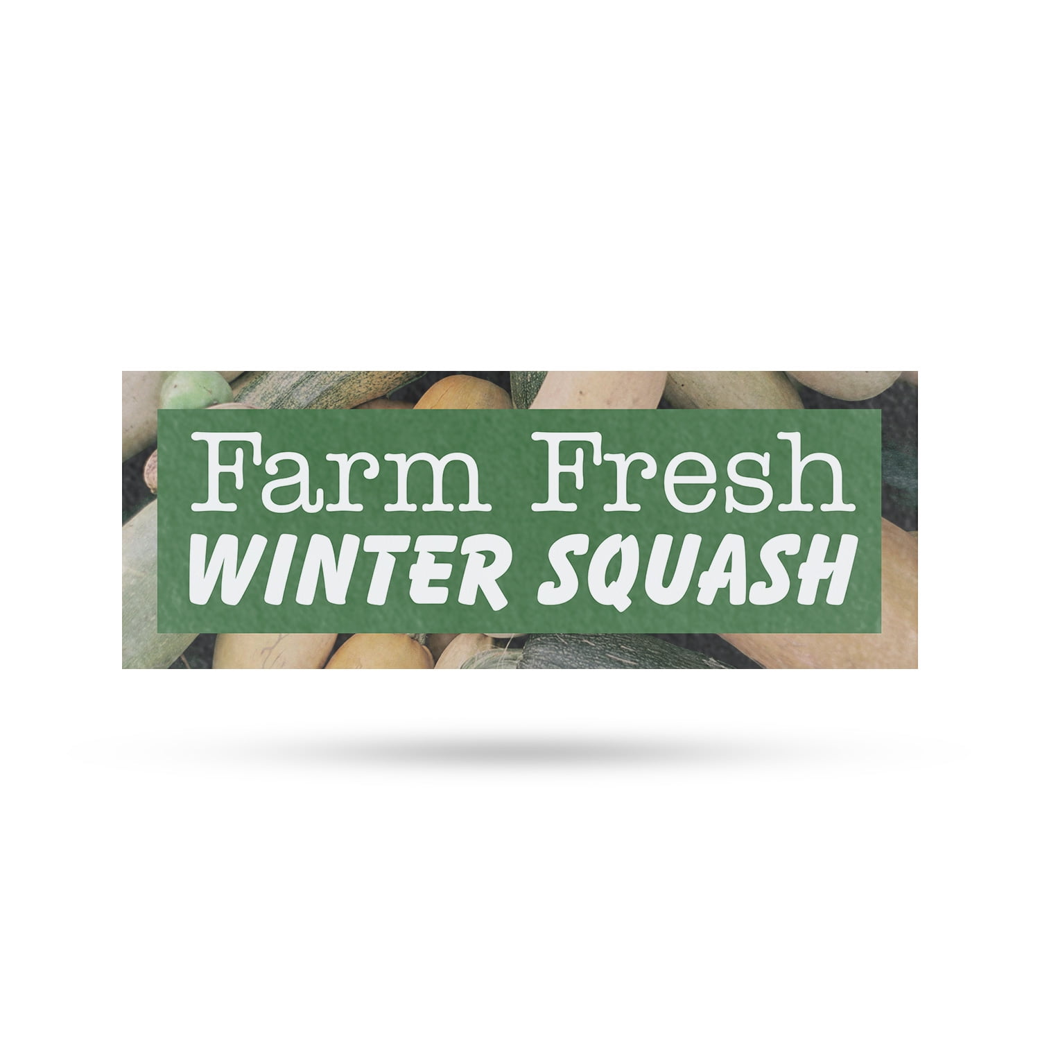 Farm Fresh Winter Squash Vinyl Decal 24 Inch x 9 Inch Weatherproof ...