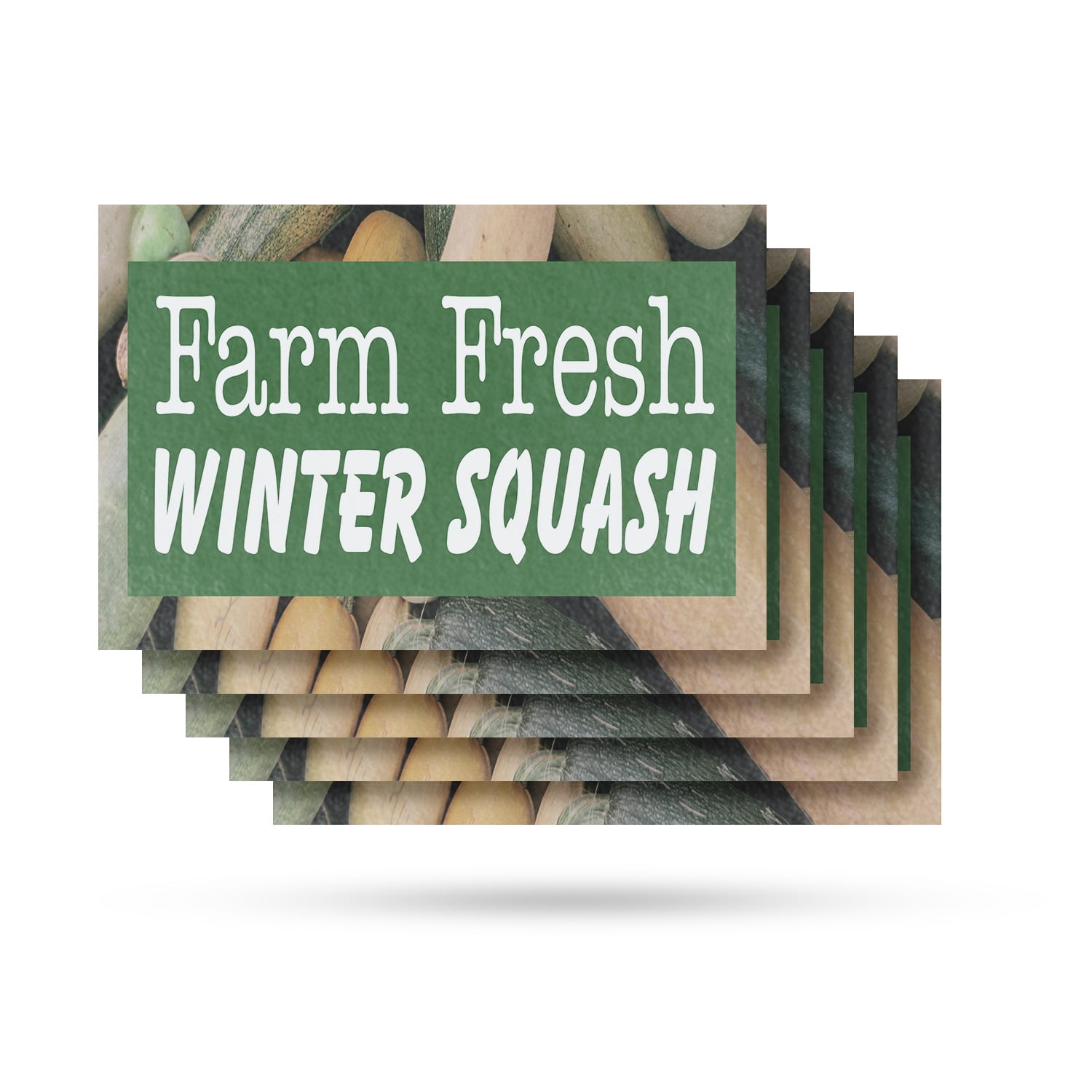 Farm Fresh Winter Squash Vinyl Decal 5 Pack of 24 Inch x 36 Inch ...