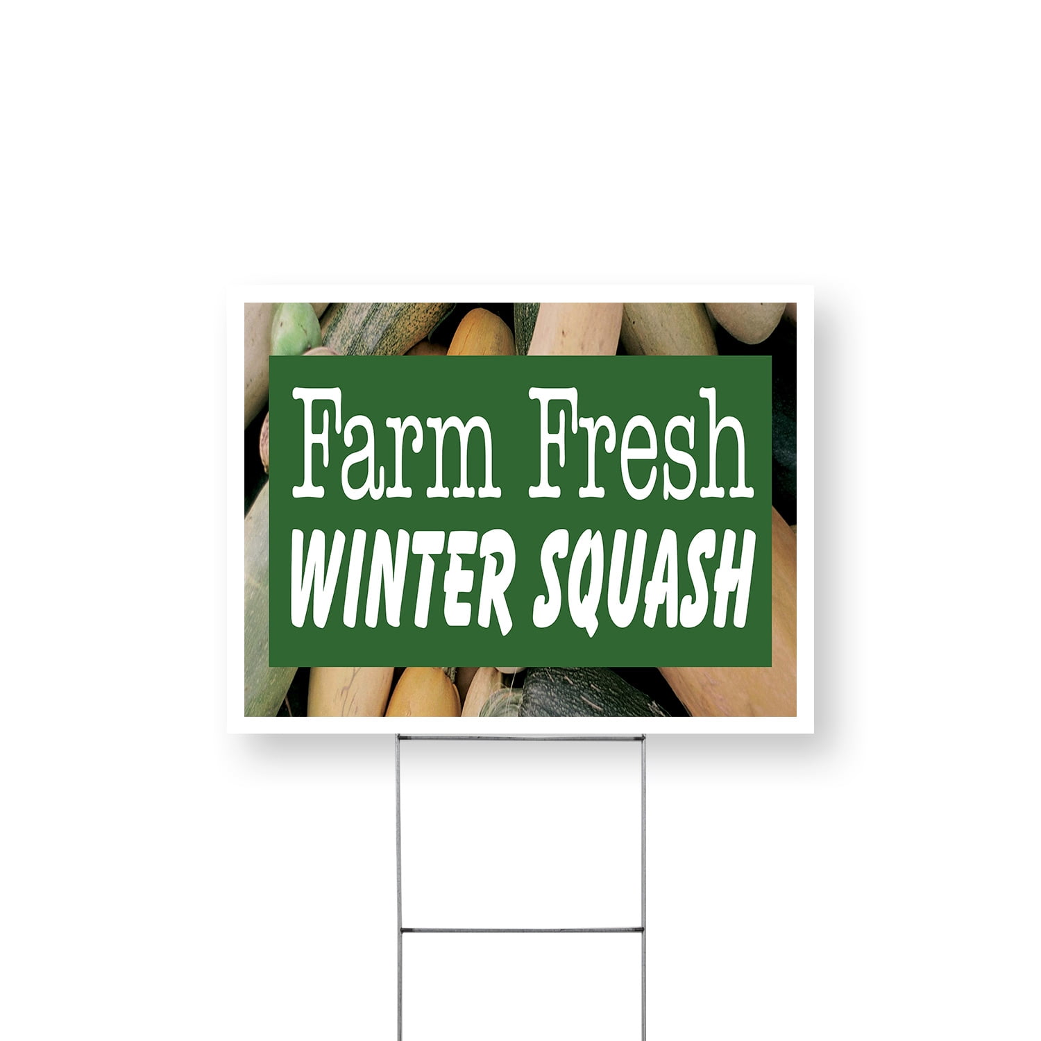Farm Fresh Winter Squash Yard Sign 18 Inch x 24 Inch Double Sided ...