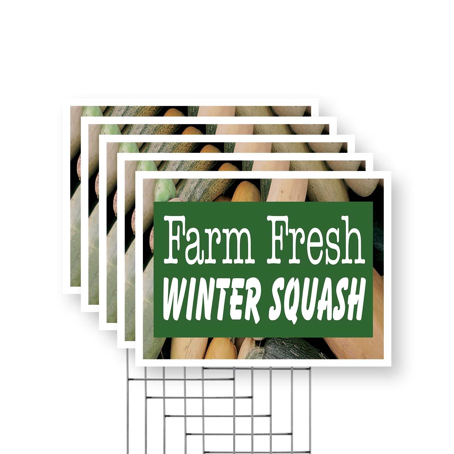 Farm Fresh Winter Squash Yard Sign 5 Pack of 18 Inch x 24 Inch Double ...