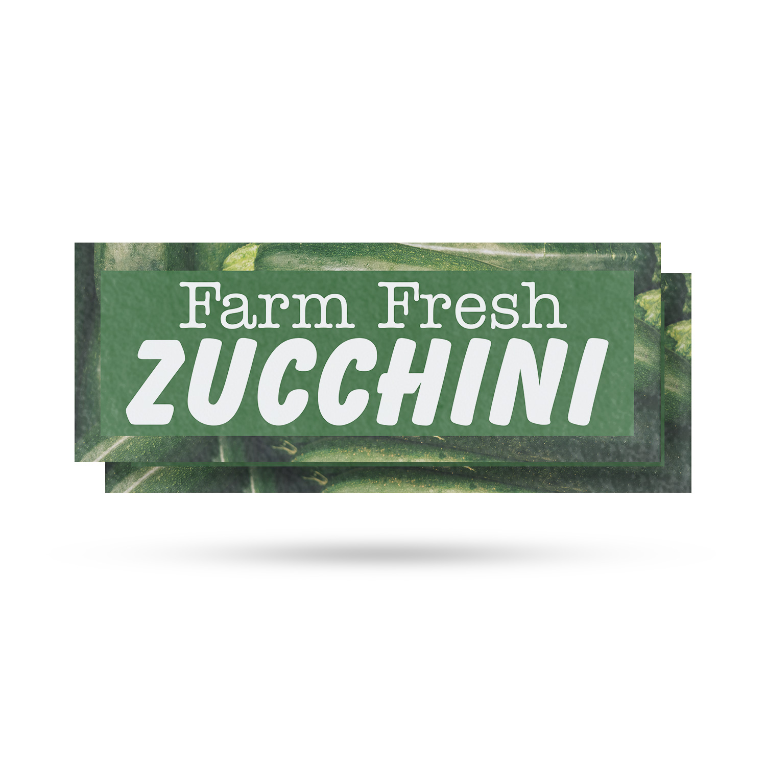 Farm Fresh Zucchini Vinyl Decal 2 Pack of 12 Inch x 5 Inch Weatherproof ...