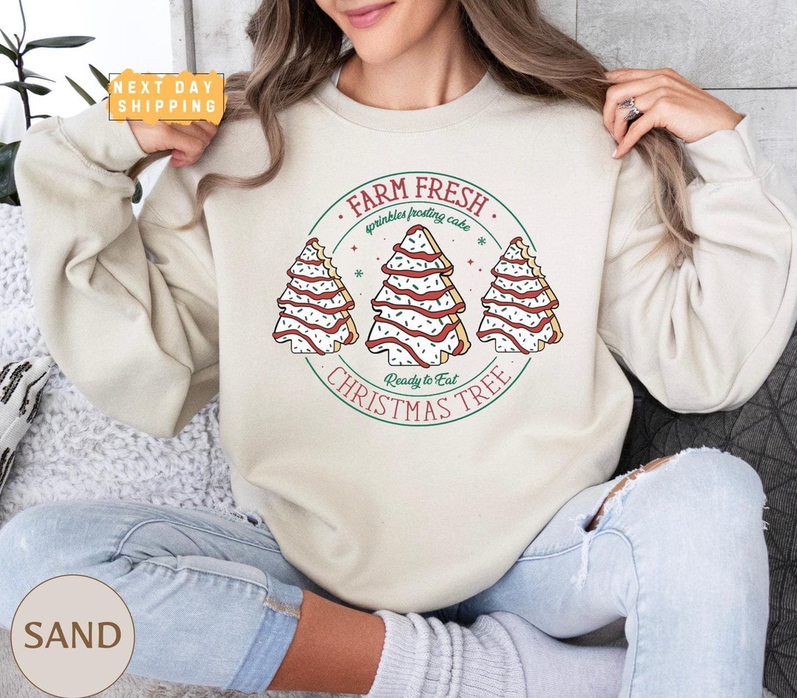 Farm Fresh season Tree Sweatshirt, season Tree Cake Crewneck, season ...