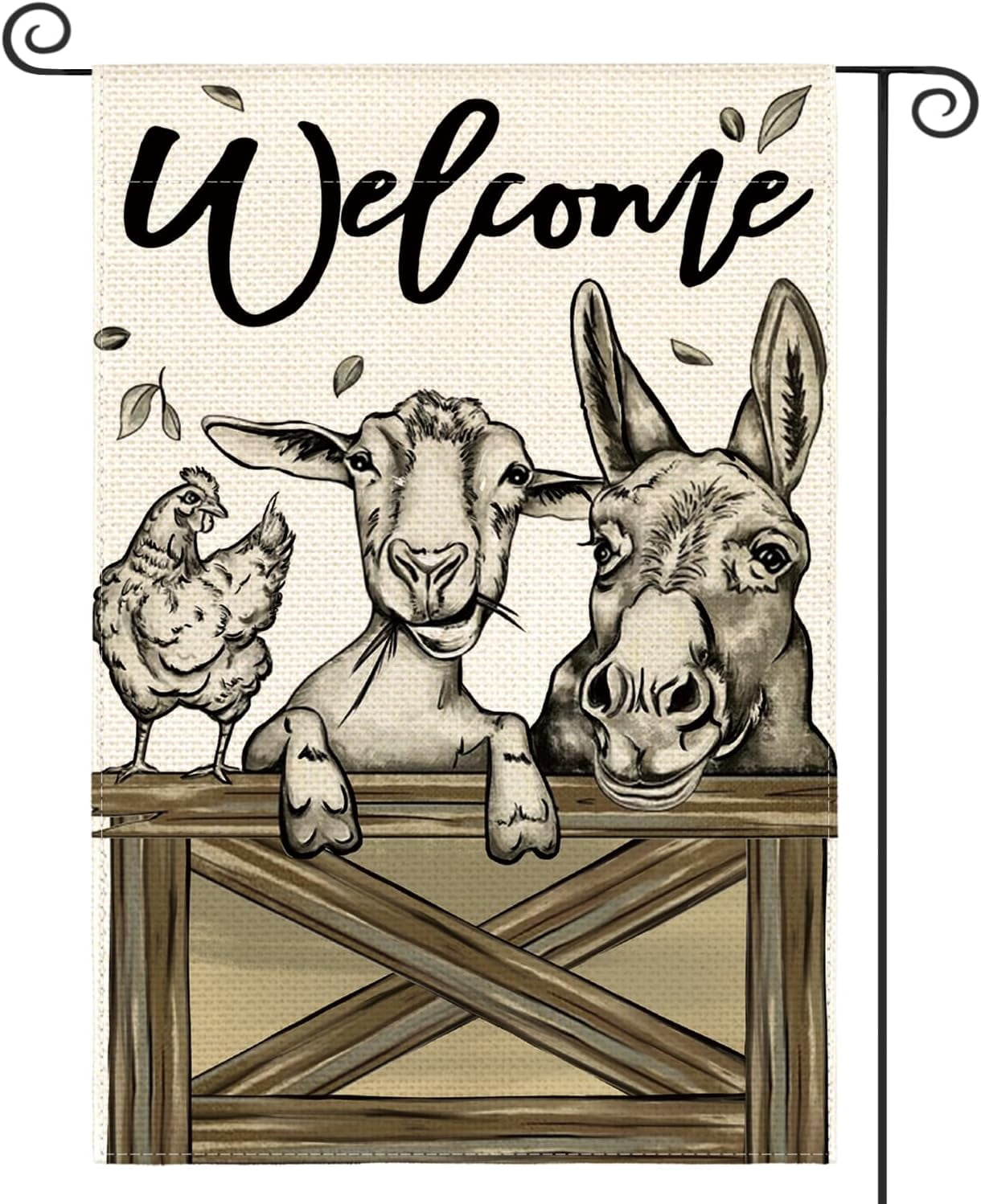 Farm Garden Flag 12x18 inch Double Sided Outside, Rustic Country ...