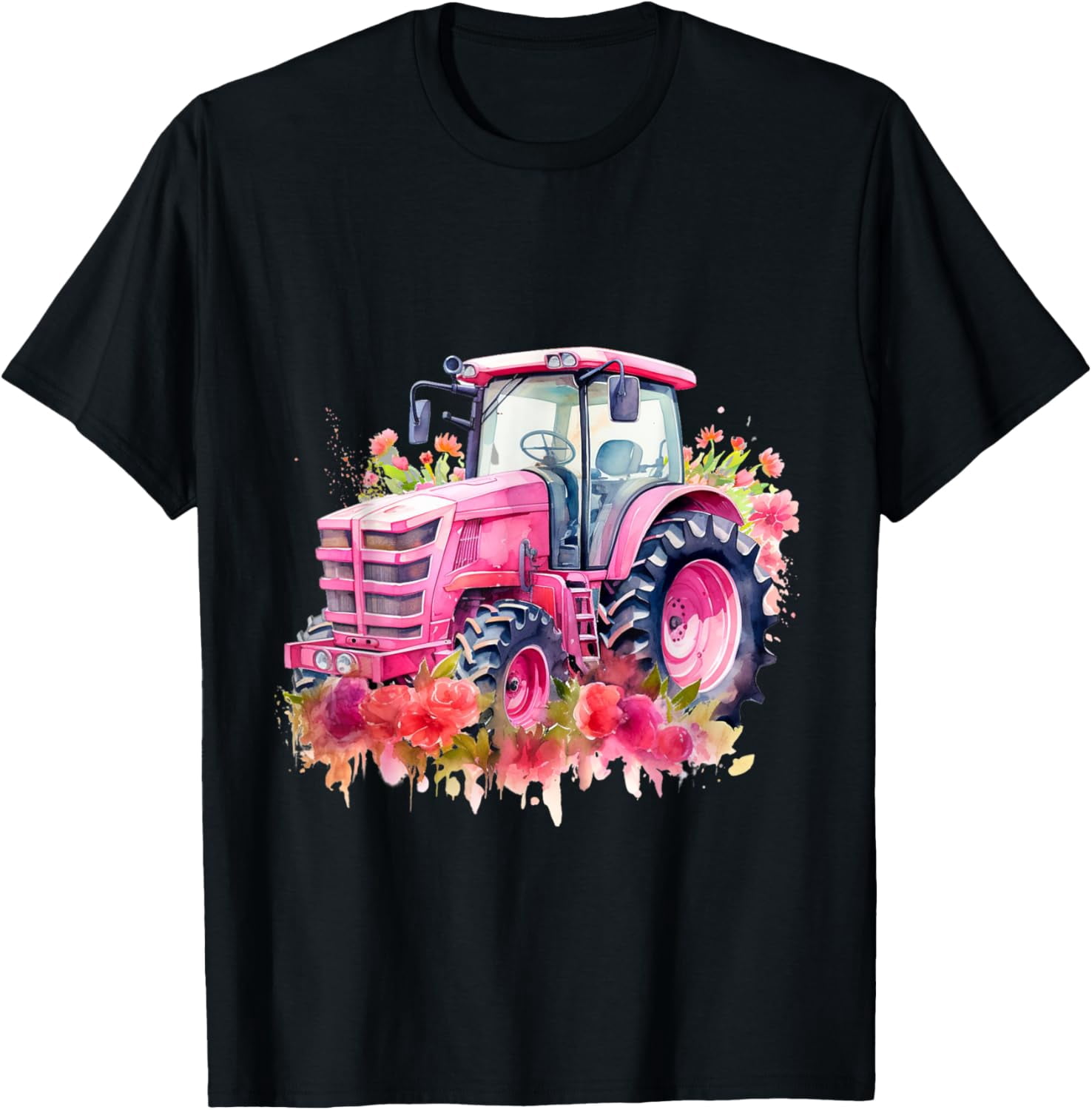 Farm Girl Pink Tractor Women design T-Shirt - Walmart.com