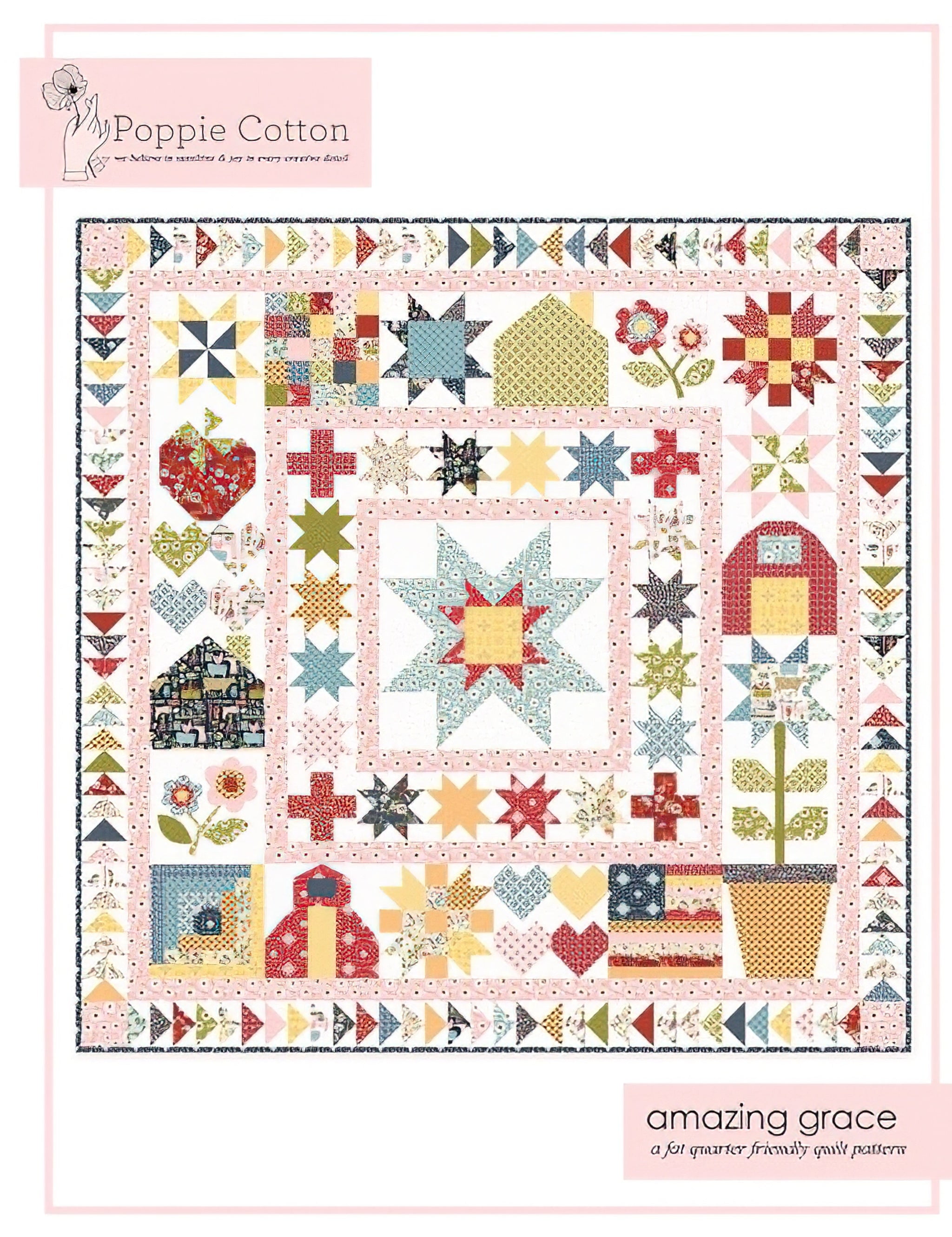 Farm Girls Unite Amazing Grace Quilt Pattern by Poppie Cotton - Walmart.com