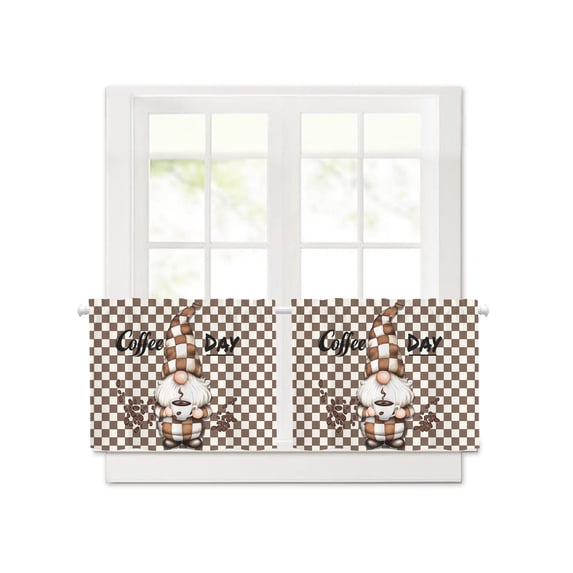 Farm Gnome Coffee Day Beans Short Blackout Curtains 24 Inch Long ...