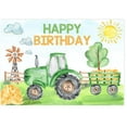 Farm Green Tractor Birthday Backdrop for Boys Green Grass Sunshine Farm ...