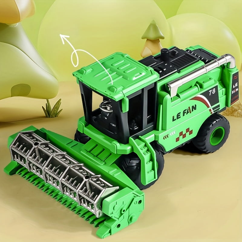 Farm Harvester Tractor Toy, Realistic Farm Vehicle Toy Push and Go ...