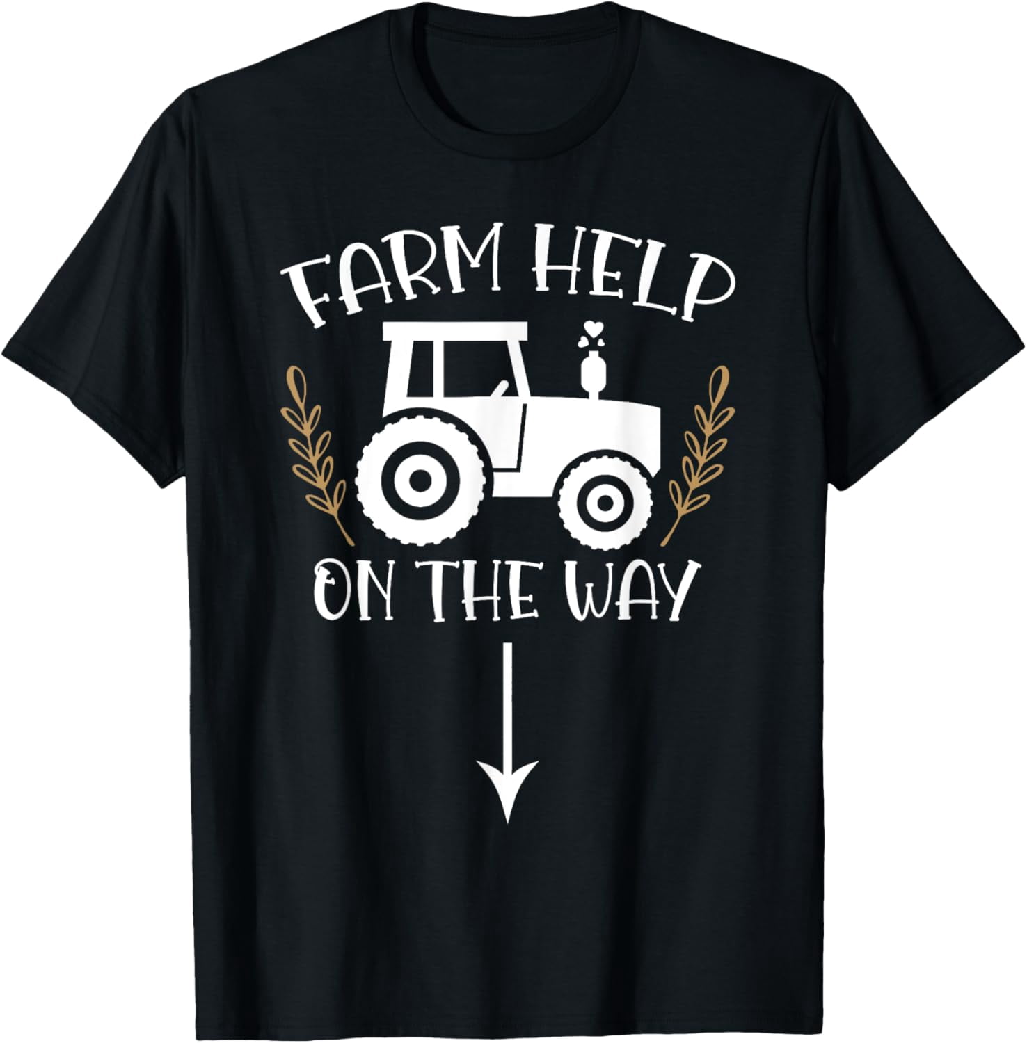 Farm Help On The Way Pregnancy Announcement Pregnancy Reveal T-Shirt ...