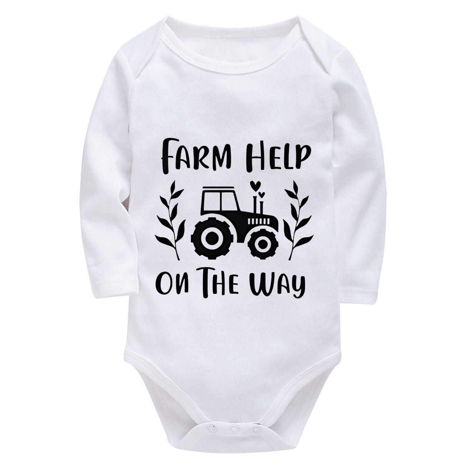 Farm Helper On The Way Going Home Outfit Long Sleeve Baby Girl Hospital ...