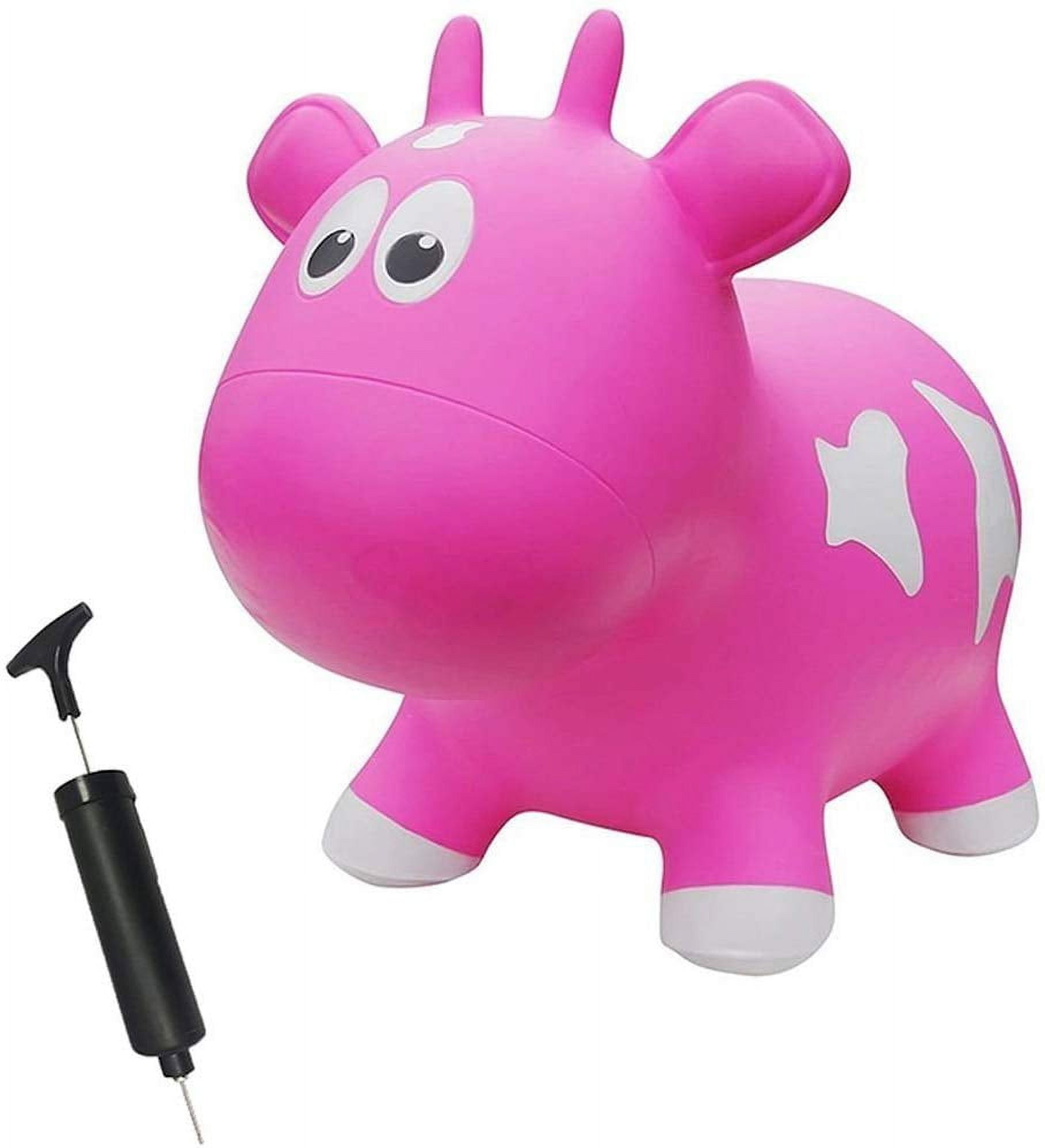 Farm Hoppers FHA1104 Inflatable Toddler Safe Bouncing Cow Pink ...