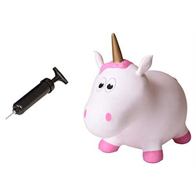 Farm Hoppers Bouncy Animal Unicorn - Inflatable Ride Toy for Kids ...