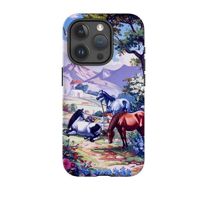 Farm Horses Phone Case Compatible with iPhone 11 to 16 Pro Max ...