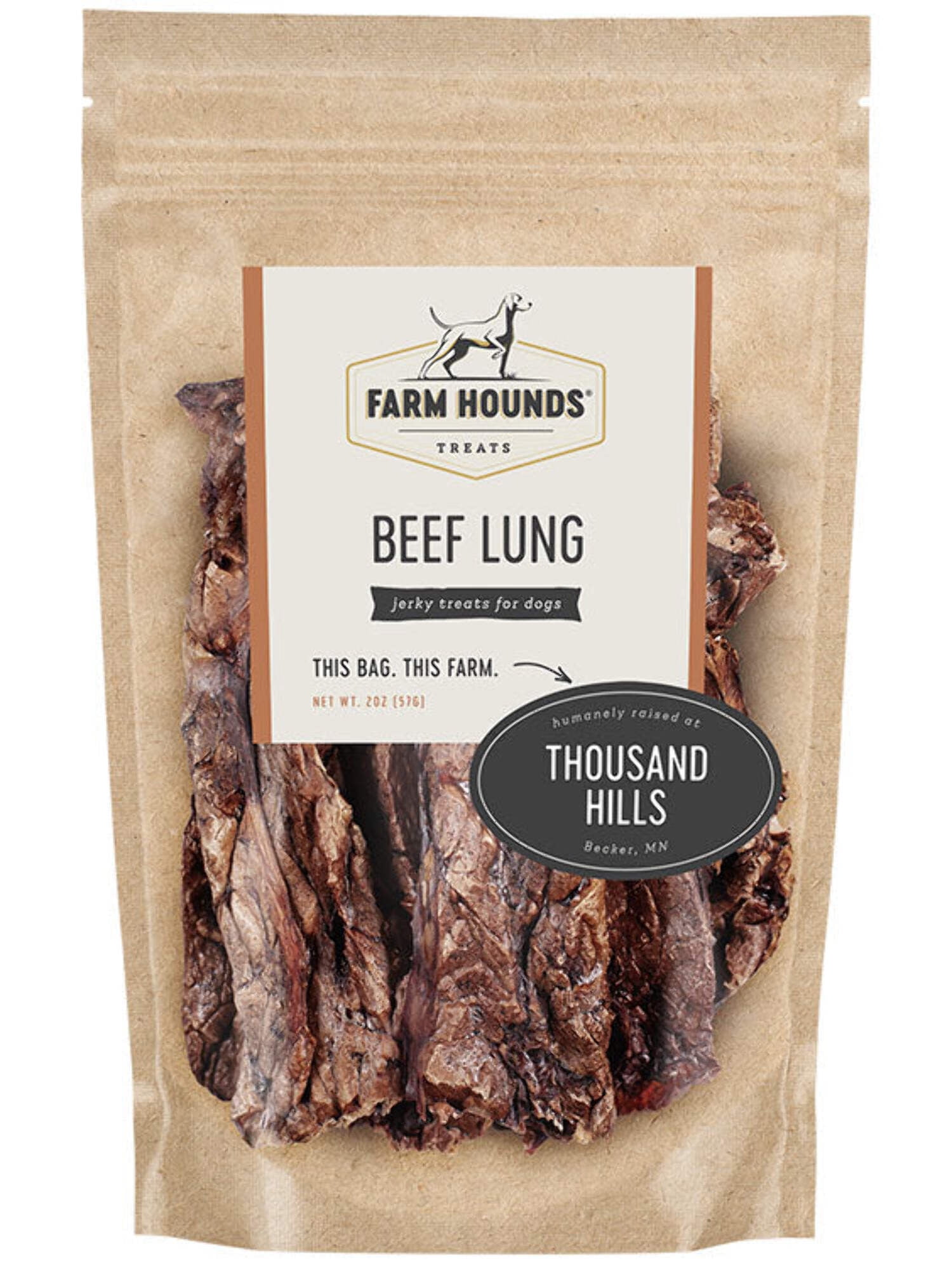 Farm Hounds Beef Lung, Humanely Raised, No Fillers, Healthy Made in USA ...