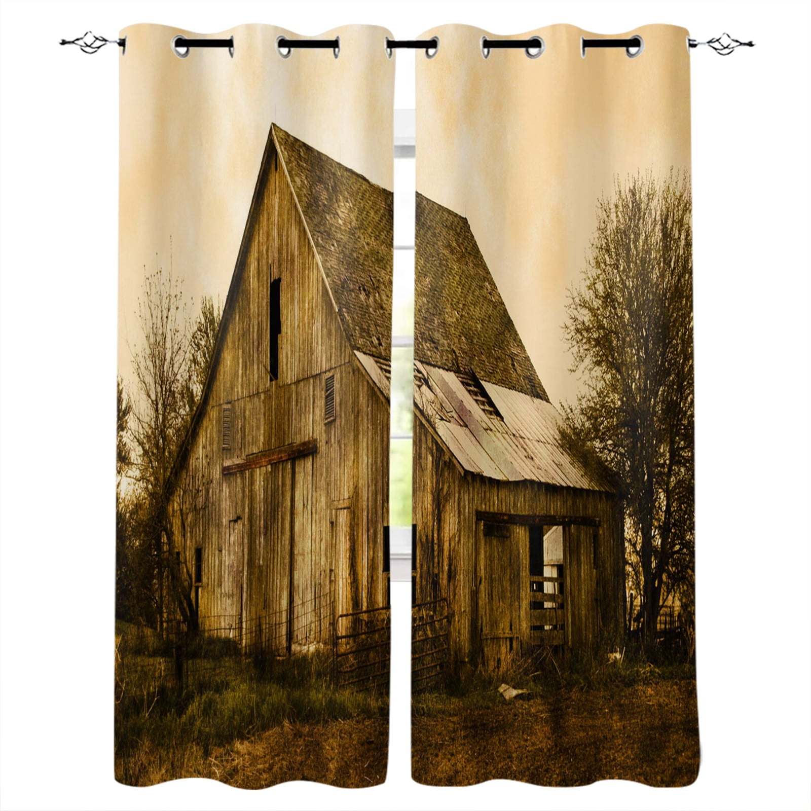Farm House American Country Style Window Curtains for Living Room ...