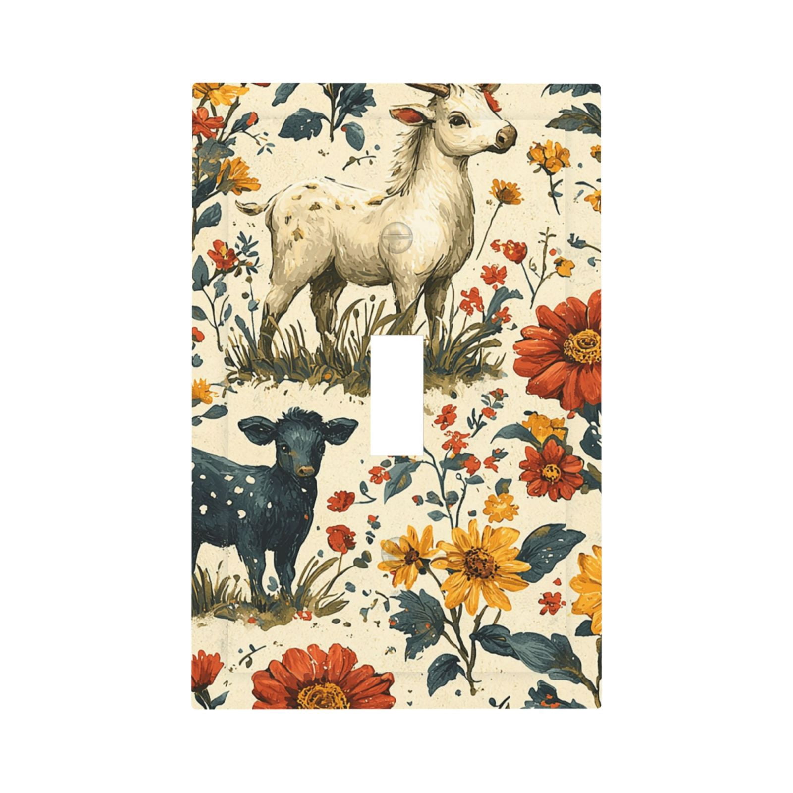 Farm House Animals Goat Single Toggle Wall Plate 1 Gang Decorative ...