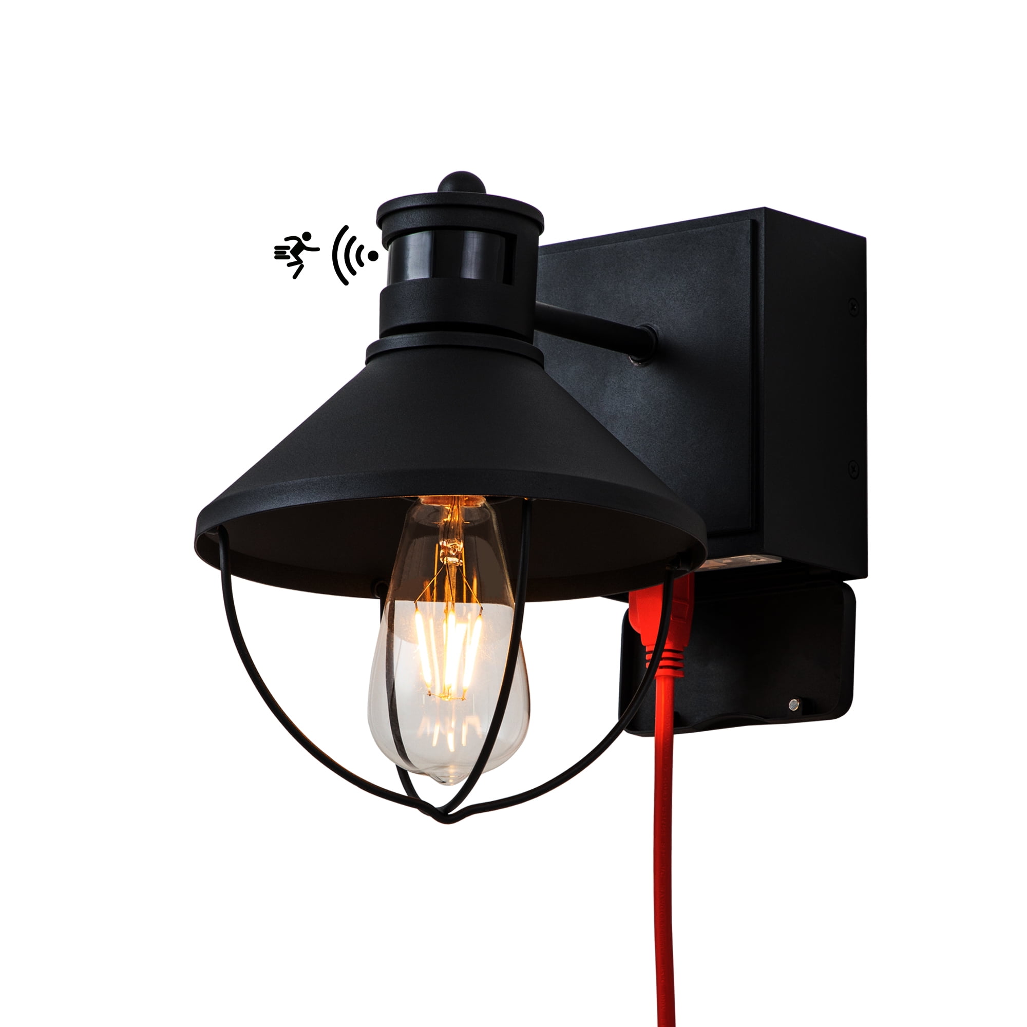 Farm House Barn Wall Sconce with GFCI outlet 1 pack - Walmart.com