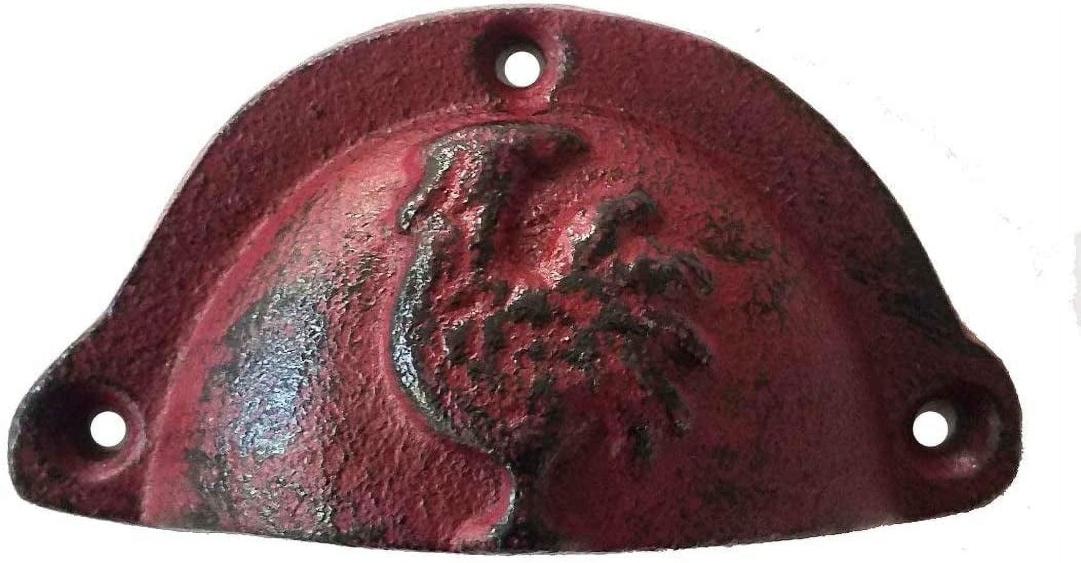 Farm House Rooster Bin Pull - Cast Iron Bin Cup Drawer Pulls (Set of 6 ...