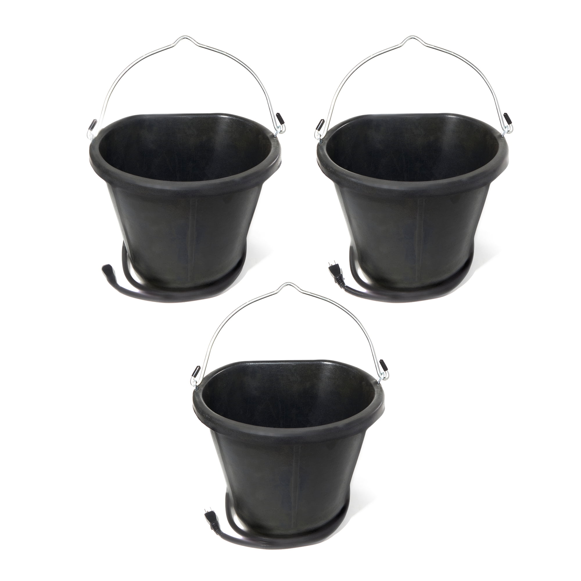 Farm Innovators 18 Quart 90 Watt Rubber Flat Back Heated Bucket (3 Pack ...