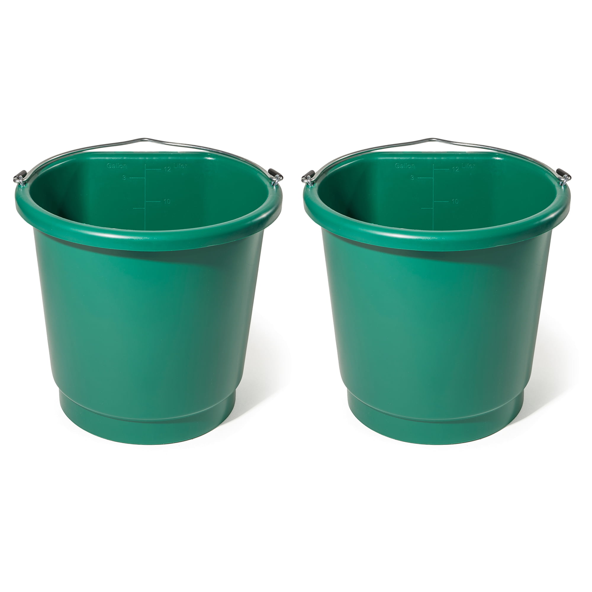 Farm Innovators 3 Gal Flat Back Plastic Heated Bucket, 70W, Green (2 ...