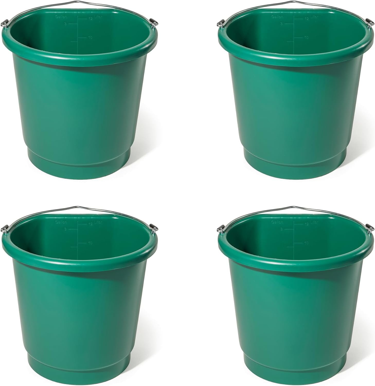 Farm Innovators 3 Gallon Flat Back Plastic Heated Bucket with Metal ...