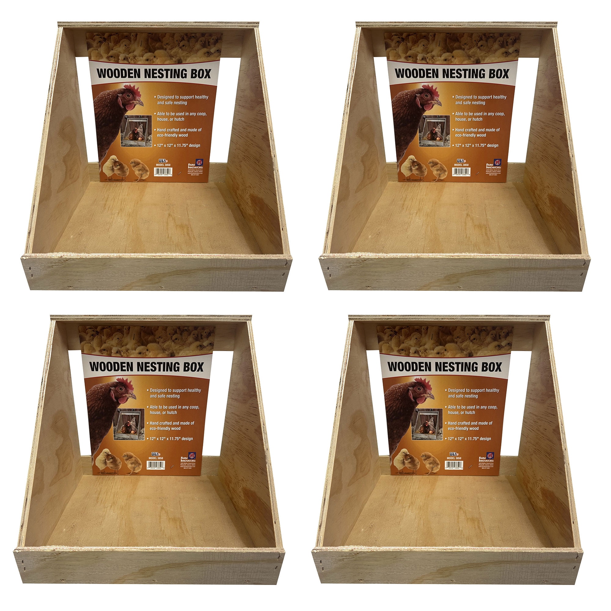 Farm Innovators Single Nesting Box for Chickens, Ducks and Birds, 4 ...