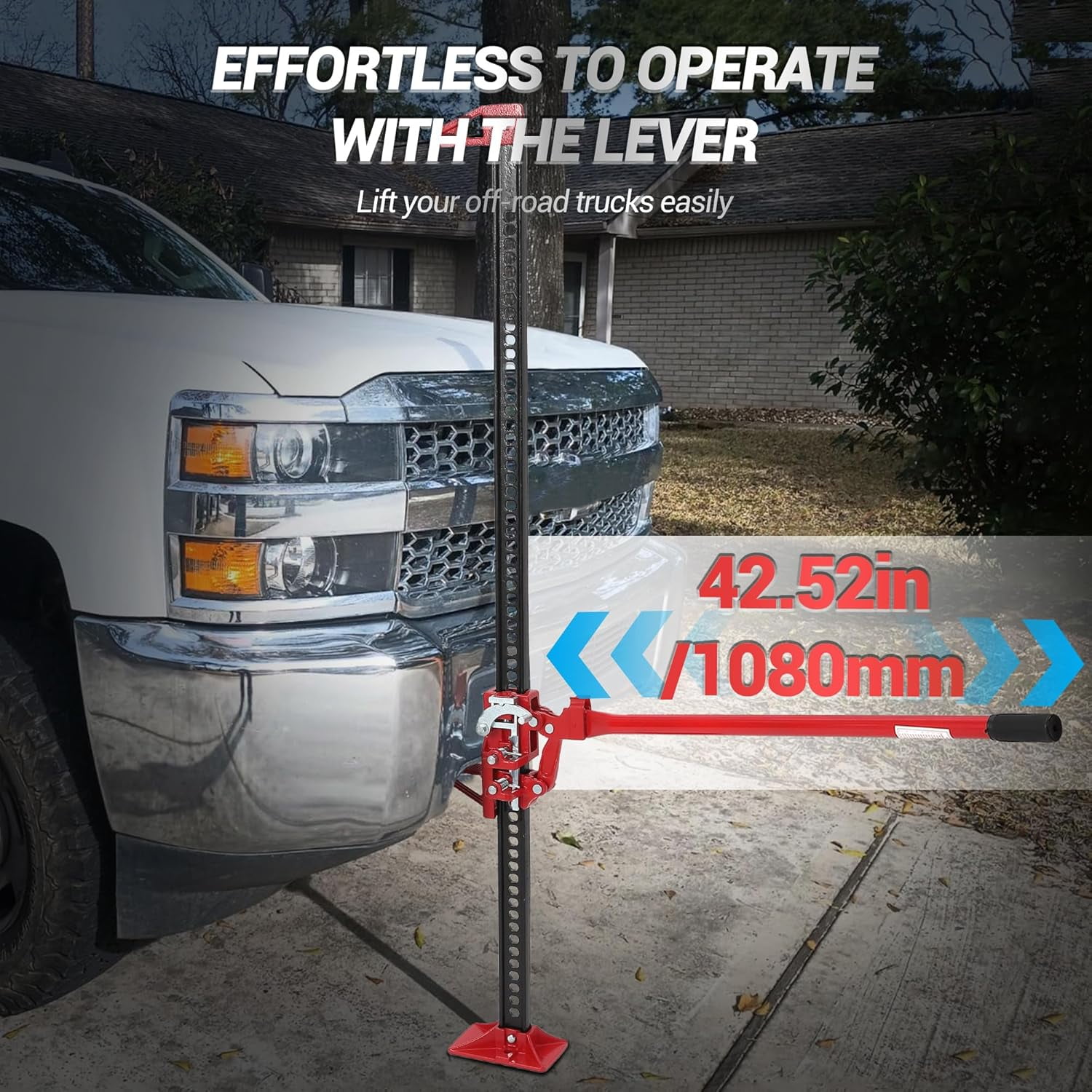 Farm Jack,33/48/66" High Lift Farm Jack,7000 lbs Capacity Ratcheting ...