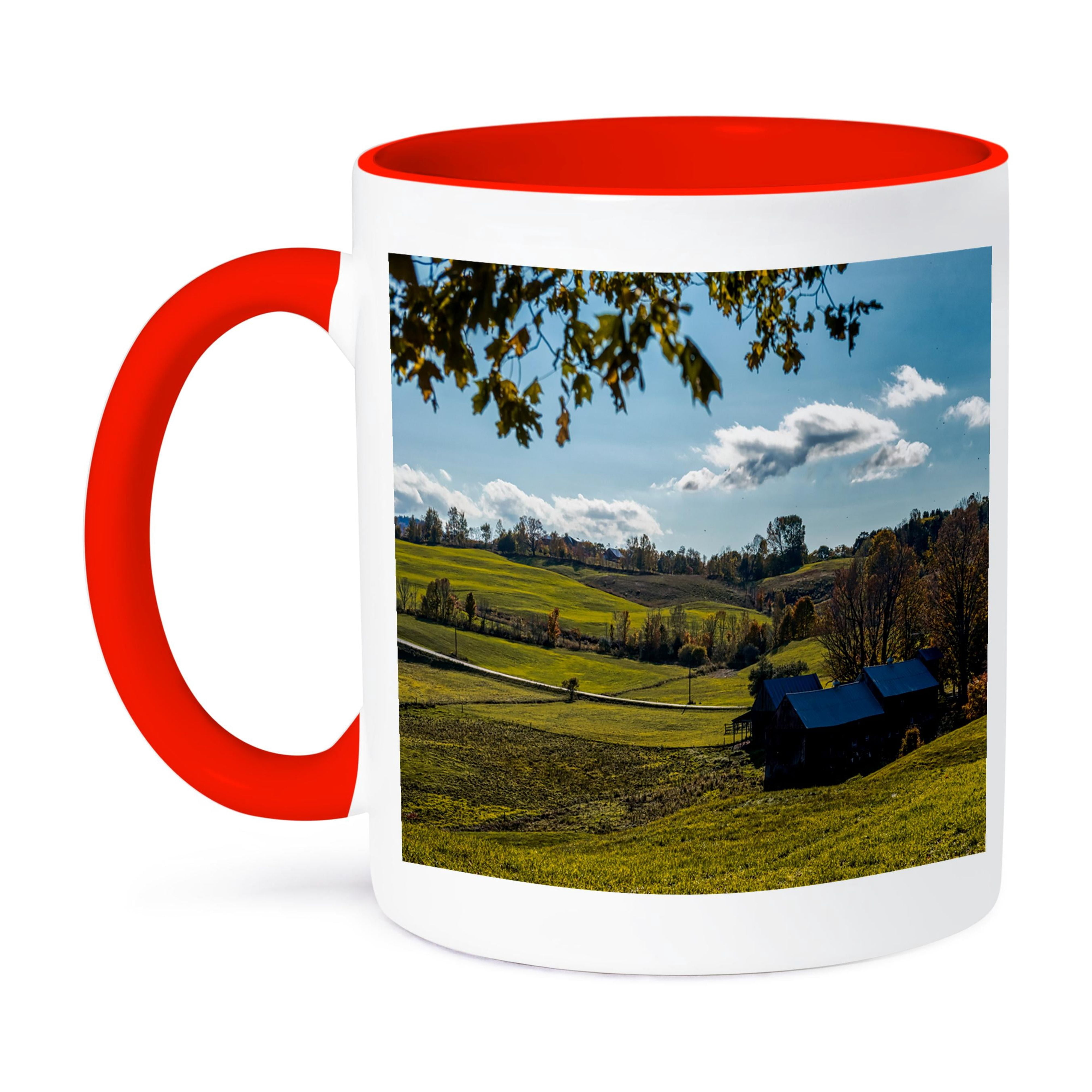 Farm Land, 11oz Two-Tone Red Mug - Walmart.com