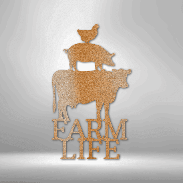 Farm Life Animals Steel Sign Laser Cut Powder Coated Home & Office ...