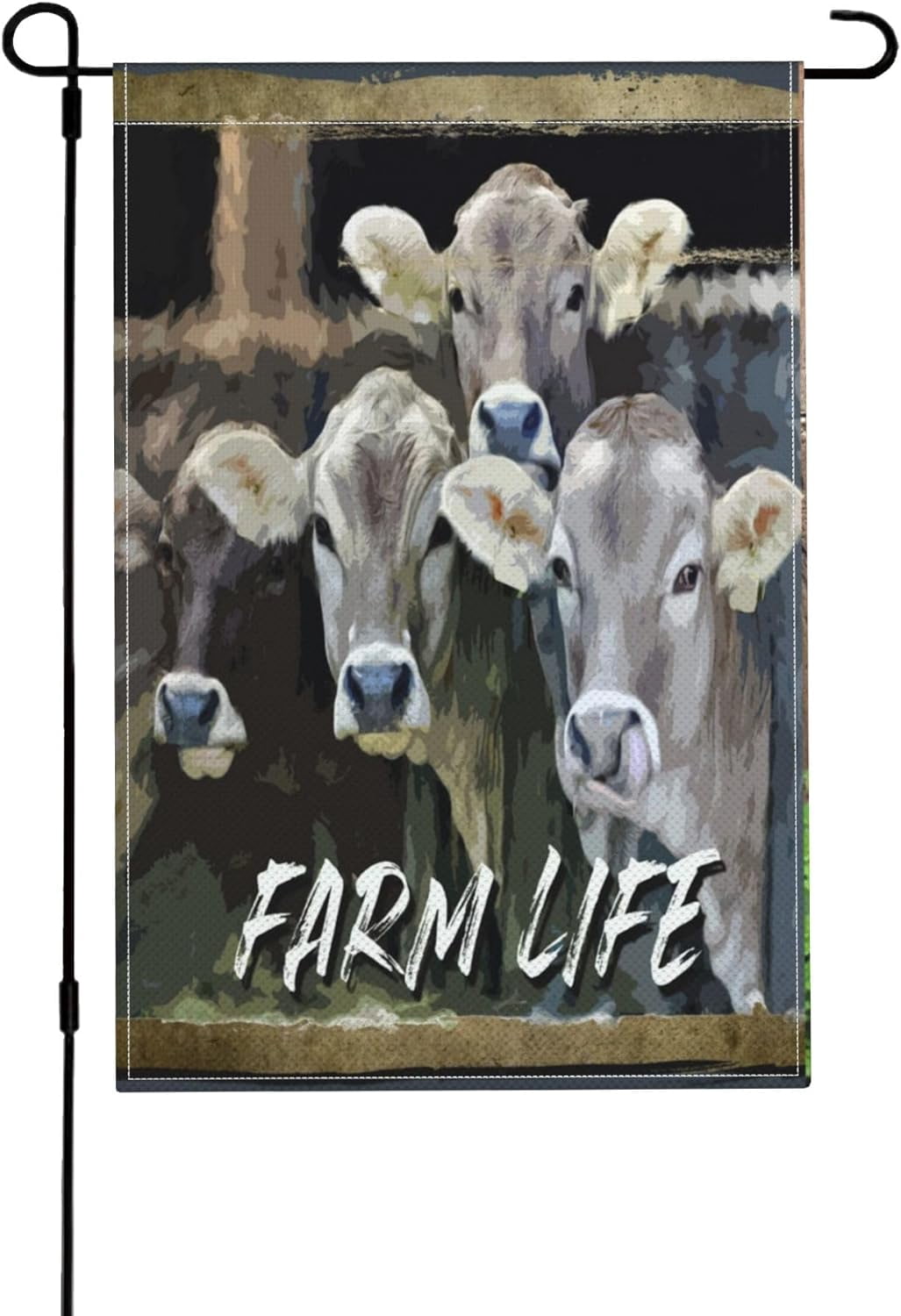 Farm Life Cows Garden Flag Double Sided Cow Flag For Outdoor House Farm ...