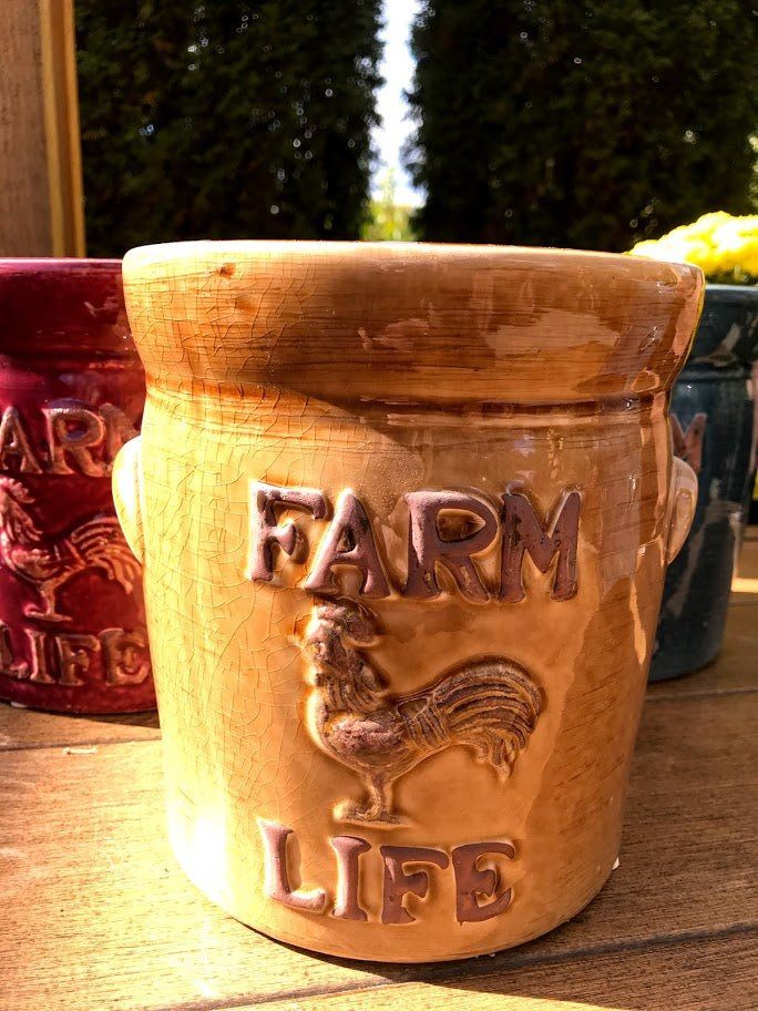 Farm Life Crock Planter - MEDIUM Earth - Walmart.com