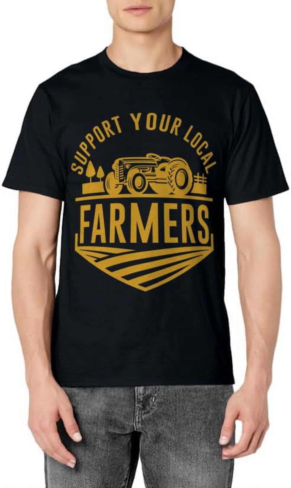 Farm Local Food Patriotic Farming Gift Idea Farmer T-Shirt - Walmart.com