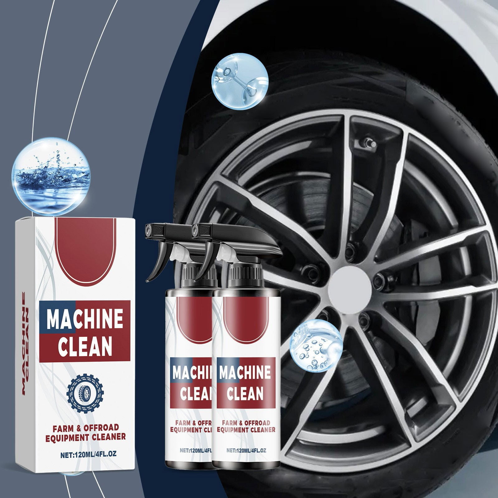 Farm & Offroad Equipment Cleaner Spray 2×120ml – Heavy-Duty Degreaser ...