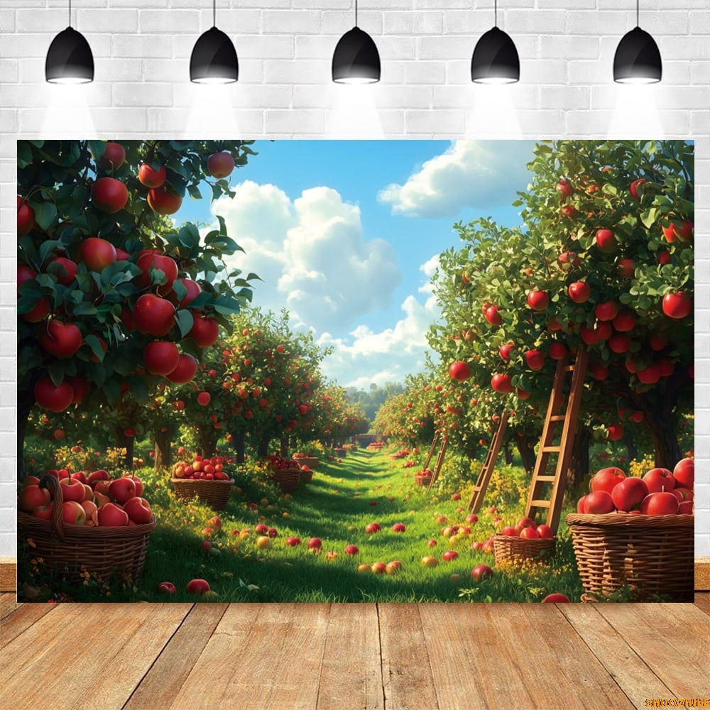 Farm Orchard Field Sce Photography Background Tree Paradise Harvest ...