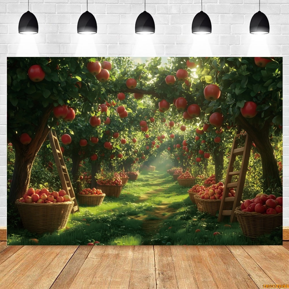 Farm Orchard Field Sce Photography Background Tree Paradise Harvest ...