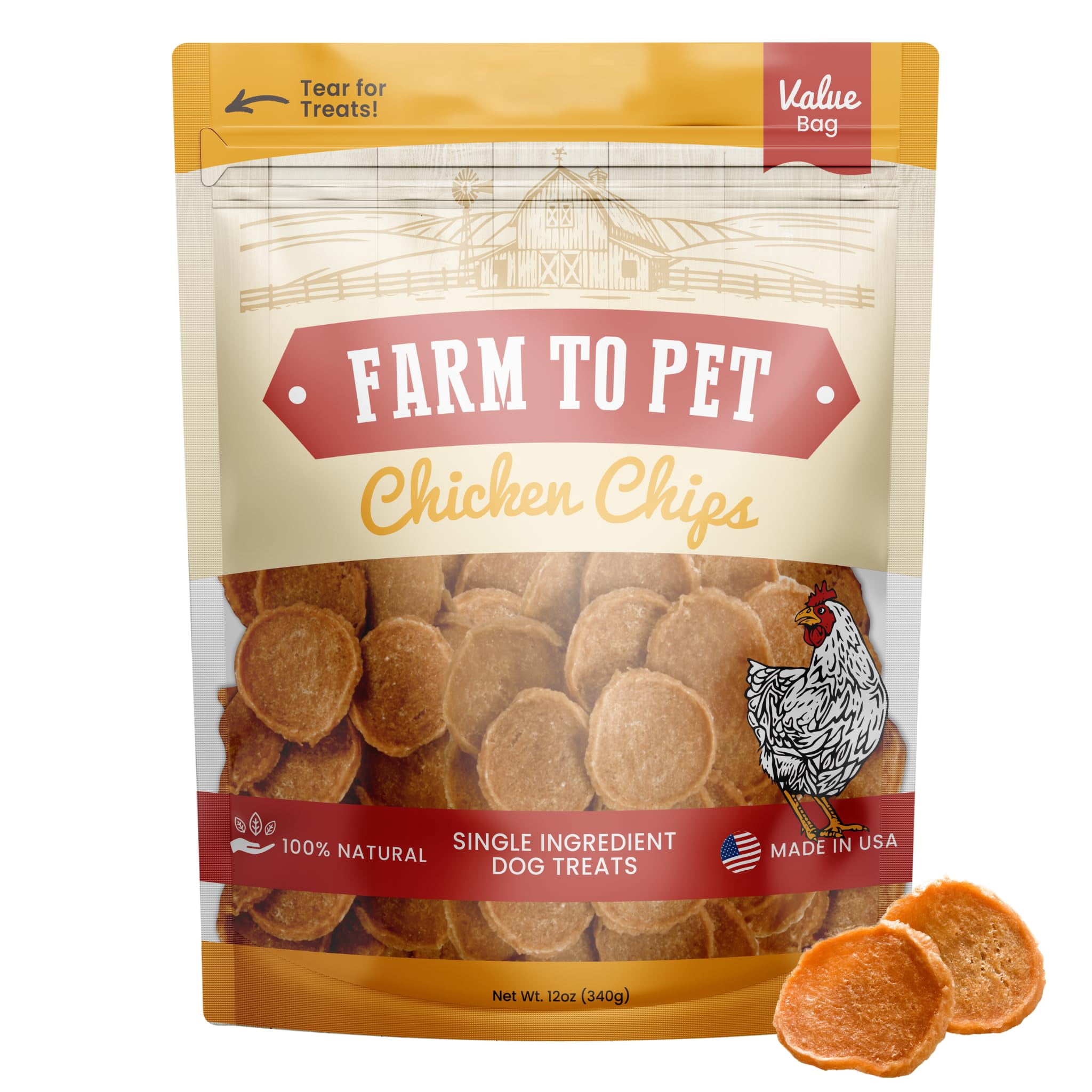 Farm To Pet - TSF6 Dog Training Treats - Chicken Chips, Single ...