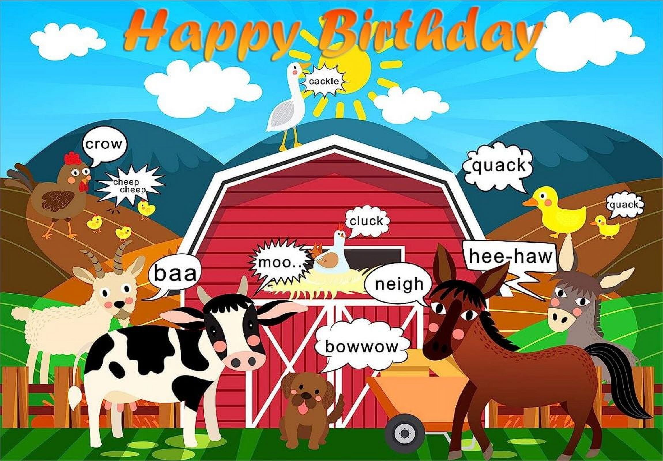 Farm Photo Background Banner Baby Shower ration Custom Birthday ...