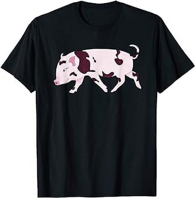 Farm Pig with Cow Pattern T-Shirt - Walmart.com