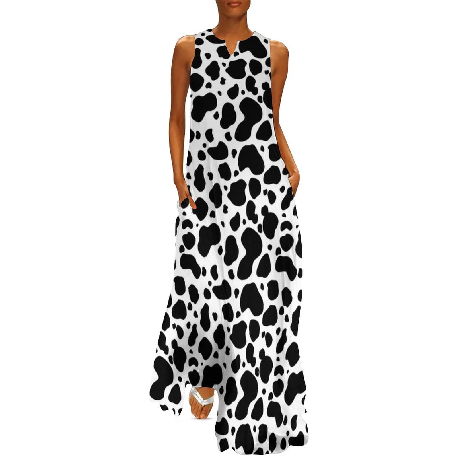 Farm Ranch Dress Summer Corn Cob Print Streetwear Boho Beach Long ...