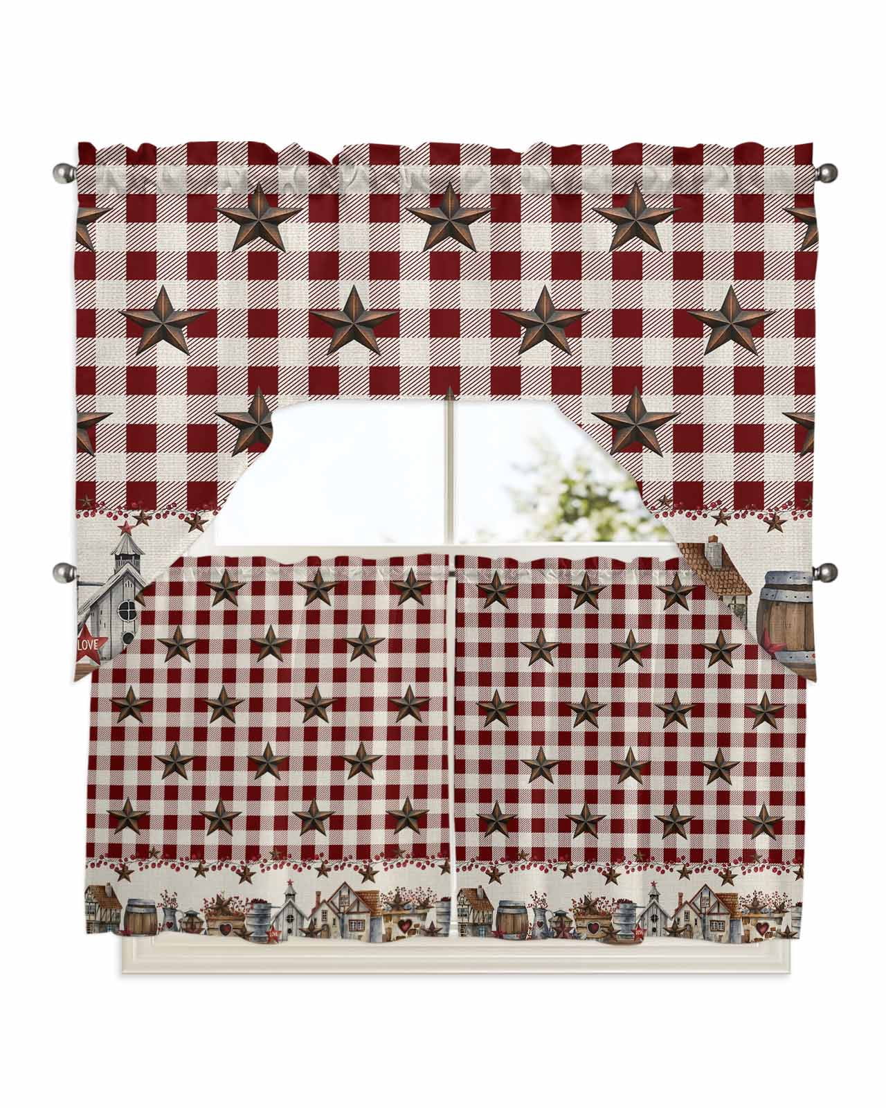 Country Swag Curtains For Kitchen
